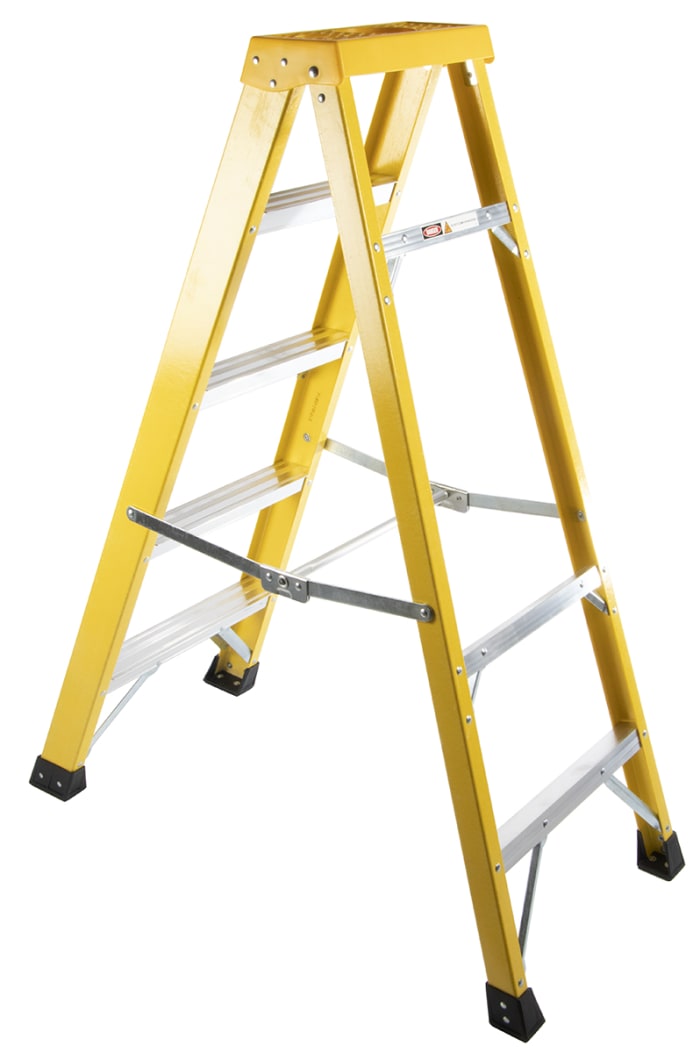 RS PRO | RS PRO Fibreglass 5 steps Step Ladder, 1.33m platform height ...