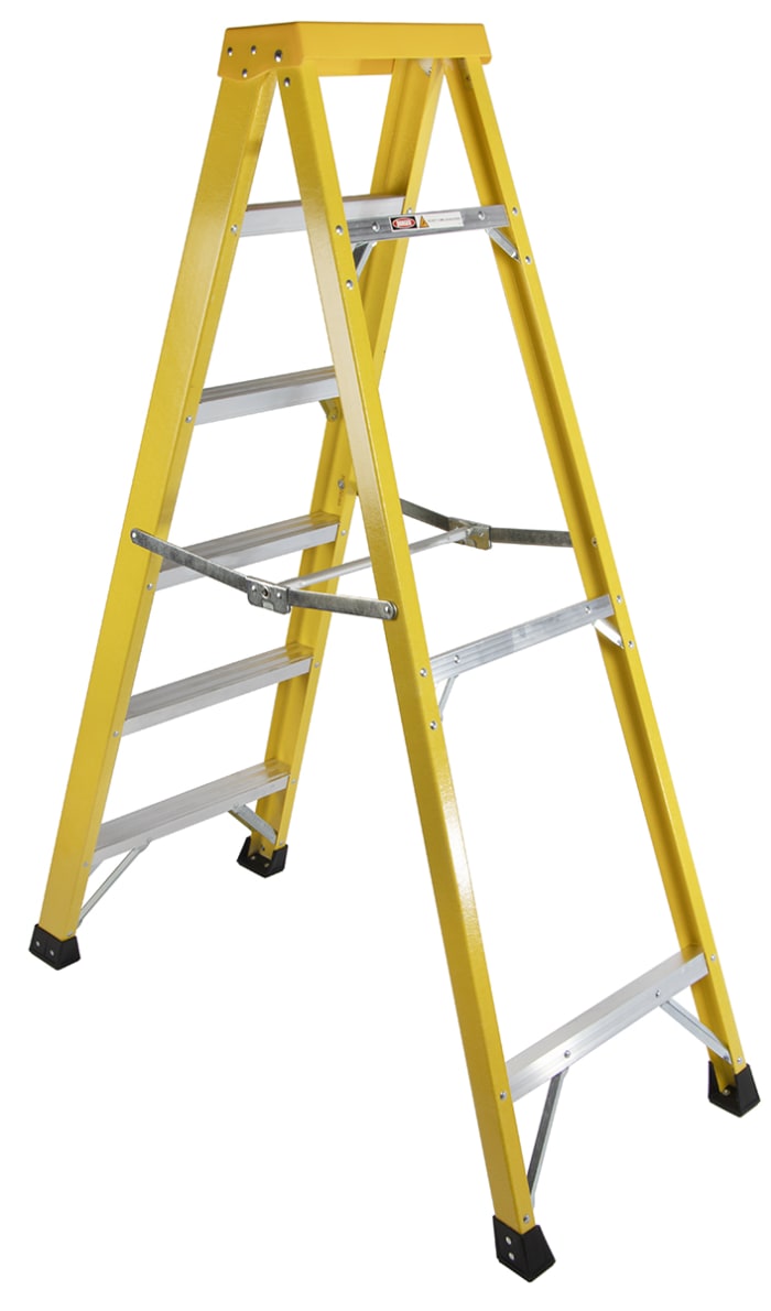 RS PRO | RS PRO Fibreglass 6 steps Step Ladder, 1.6m platform height ...