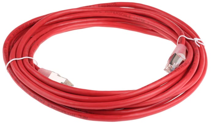 RS PRO | RS PRO, 5m Cat5e, Red RJ45 to Male RJ45 Male, F/UTPShielded ...