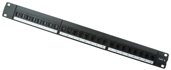 RS PRO | RS PRO Cat6 24 Port RJ45 RJ Patch Panel UTP 1U Black | 556-718 ...