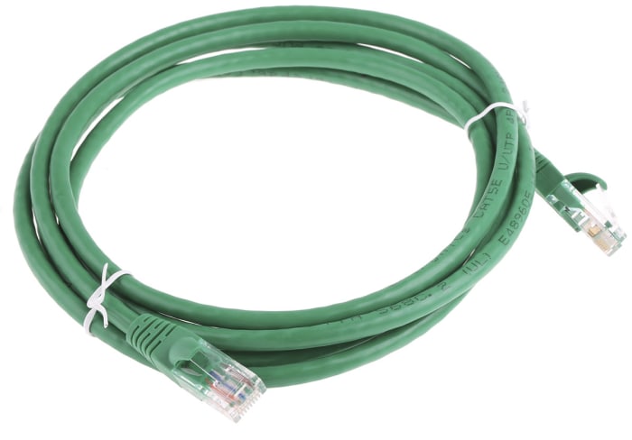 RS PRO | RS PRO, 2m Cat5e, Green RJ45 to Male RJ45 Male, U/UTP ...
