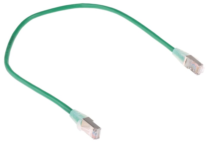 RS PRO | RS PRO Cat5e Male RJ45 to Male RJ45 Ethernet Cable, F/UTP, Green PVC Sheath, 0.5m | 557 ...