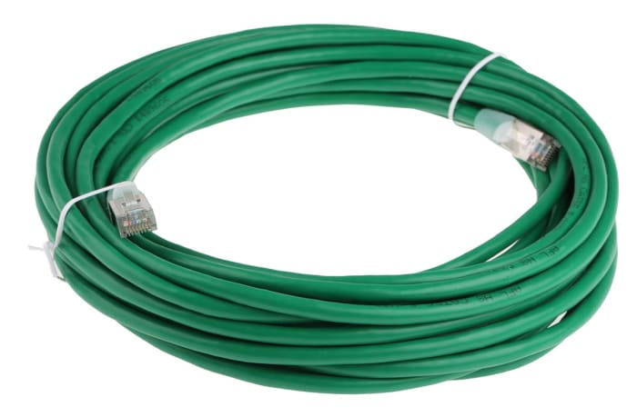 RS PRO | RS PRO, 10 m Cat5e Ethernet Cable, Green RJ45 to Male RJ45 ...