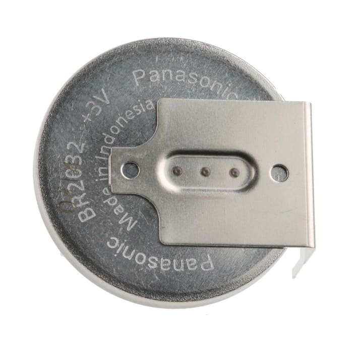 BR-2032/GUN Panasonic | Pila de botón BR2032, 3V, 190mAh, Monofluoruro ...