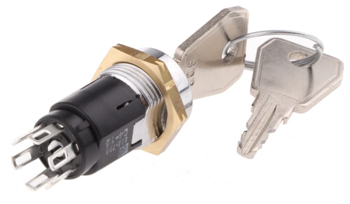 SRL5KD2 Lorlin | Lorlin Key Switch, DPDT, 1 A @ 24V ac dc / 115V ac 2 ...