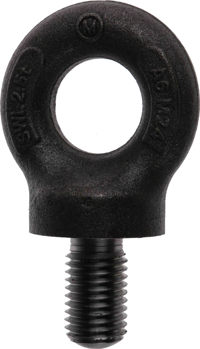 RS PRO | RS PRO Carbon Steel Eye Bolt, M24 Thread, 40 mm Thread Length ...