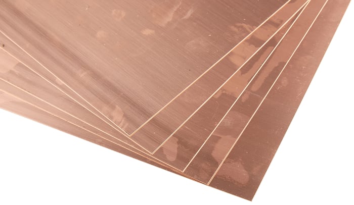 RS PRO | RS PRO Copper Metal Sheet 300mm x 300mm, 0.35mm Thick | 680 ...