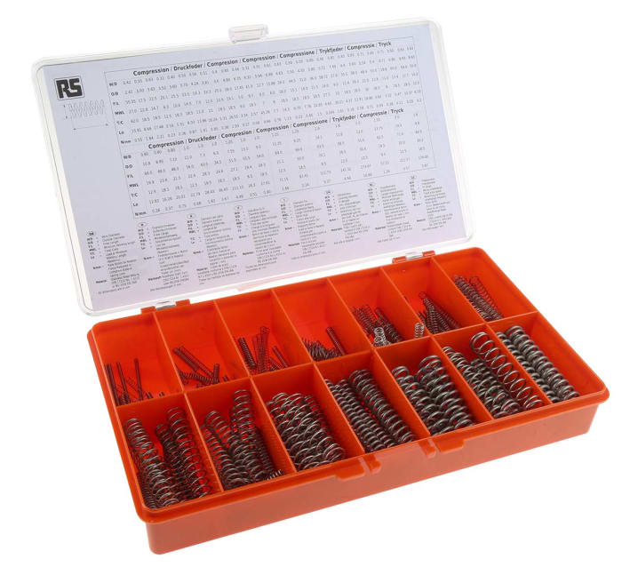 RS PRO | RS PRO Stainless Steel Compression Spring Kit, 180 Springs ...
