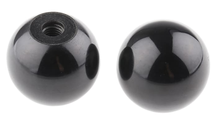 RS PRO | RS PRO Black Duroplast Ball Clamping Knob, M10, Threaded ...