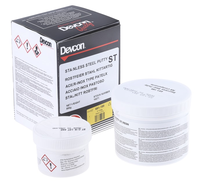 ITW Devcon | RS PRO 500 g Gri Teneke Kutu Epoksi Yapıştırıcı, Paslanmaz ...