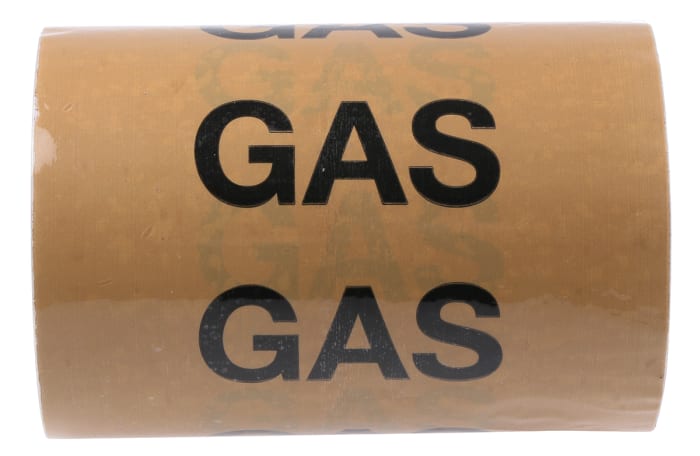 RS PRO | RS PRO Beige PP, Vinyl Pipe Marking Tape, text Gas, Dim. W ...