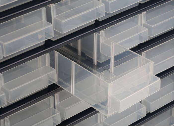 137454 Raaco | Raaco 45 Drawer Storage Unit, Steel, 417mm x 306mm x ...