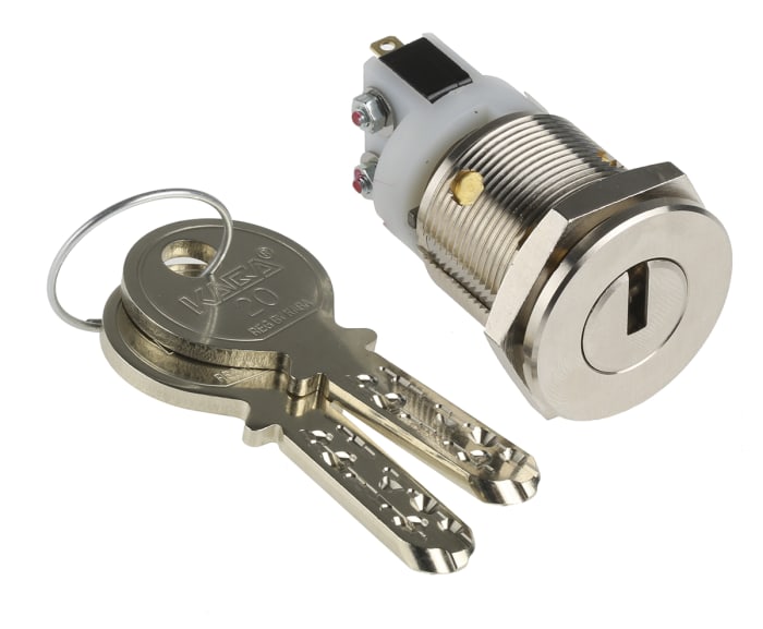 K640062-NI Kaba | Kaba Key Switch, SP-CO, 5 A@ 250 V ac 2-Way Flat ...