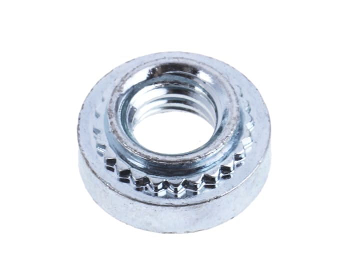 RS PRO | RS PRO Clear Passivated, Zinc Steel Clinch Nut, M4 | 827-647 | RS
