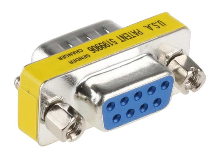 RS PRO | RS PRO D Sub Adapter Male 9 Way D-Sub to Female 9 Way D-Sub ...