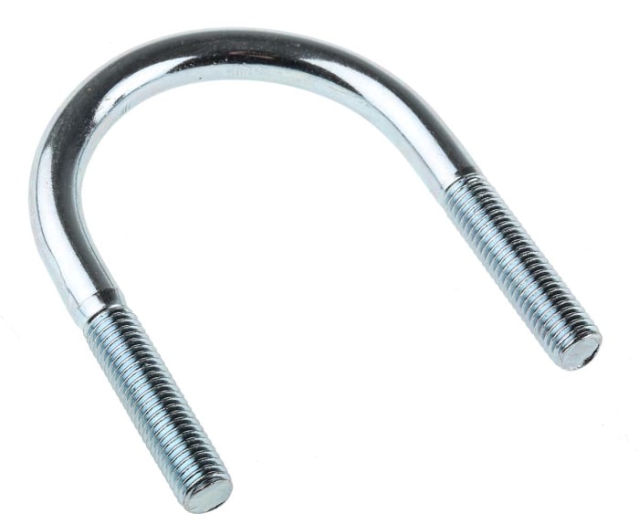 RS PRO | M10 60mm Bright Zinc Plated Steel Round U-Bolt | 829-968 | RS