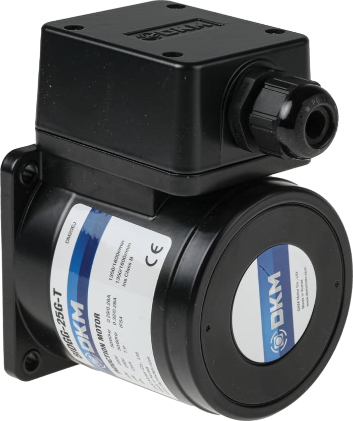 8IDGG-25G-T DKM | DKM Reversible Induction AC Motor, 25 W, 3 Phase, 4 ...