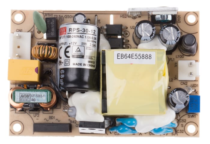 RPS-30-12 MEAN WELL | MEAN WELL Switching Power Supply, RPS-30-12, 12V ...