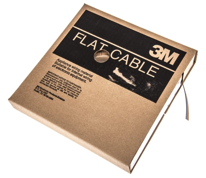 3302-10 100FT 3M | 3M 3302 Series Flat Ribbon Cable, 10-Way, 1.27mm Pitch, 30.48m Length | 105 ...