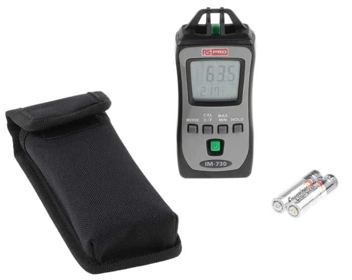 RS PRO | RS PRO Handheld Hygrometer, ±5 % Accuracy, +50°C Max, 99%RH ...
