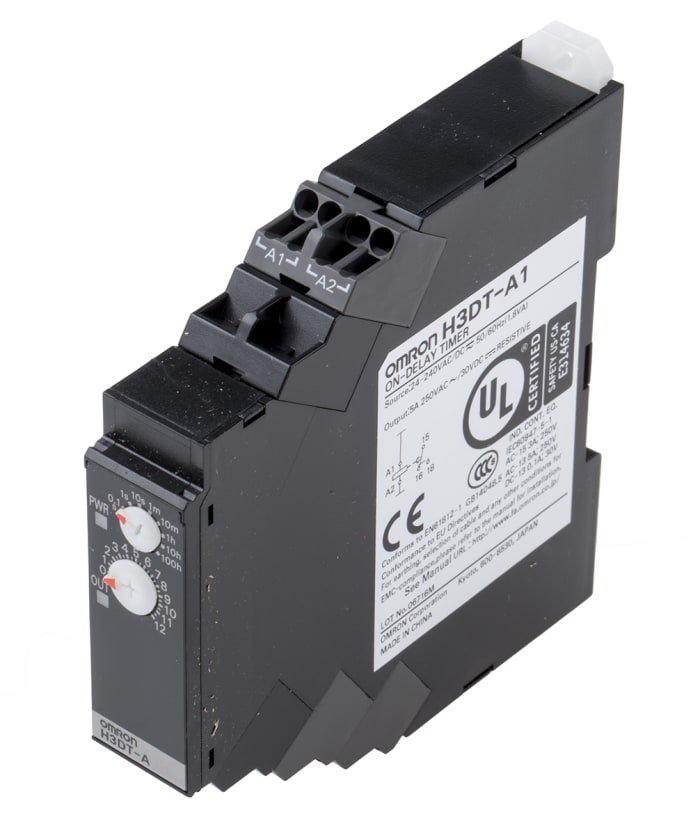 H3DT-A1 24-240VAC/DC Omron | Omron H3DT Series DIN Rail Mount Timer ...