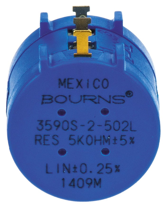 3590S-2-502L Bourns | Potenciómetro de 5kΩ, ±5%, 2W, serie 3590, 1 ...