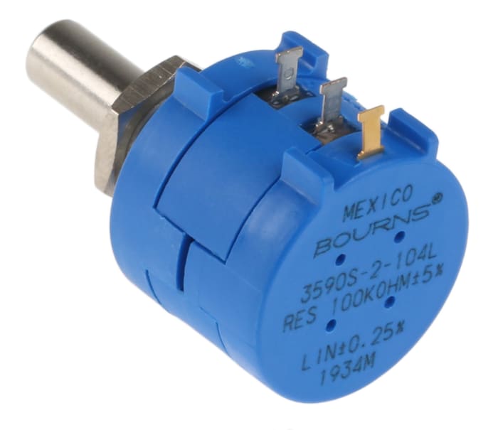 3590S-2-104L Bourns | Bourns 3590 100 kΩ Rotary Potentiometer 10-Turns ...