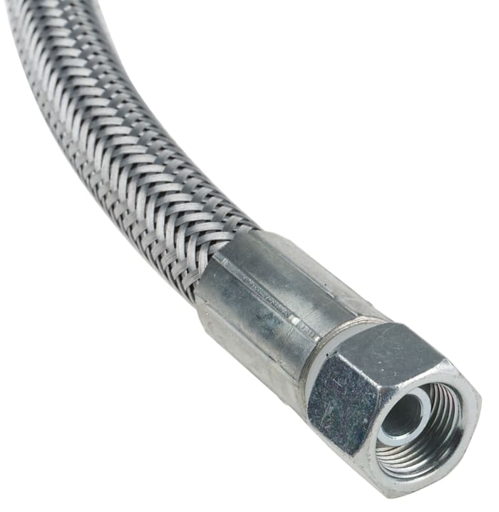 RS PRO | RS PRO 500mm Galvanized Steel Overbraid Hydraulic Hose ...