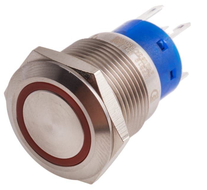 RS PRO | RS PRO Illuminated Push Button Switch, Momentary, Panel Mount ...