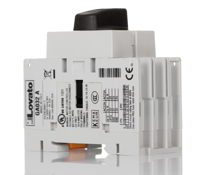 GA032A Lovato | Lovato 3P Pole Isolator Switch - 32A Maximum Current ...
