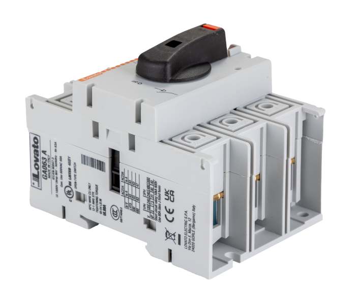 GA063A Lovato | Lovato 3P Pole Isolator Switch - 63A Maximum Current ...
