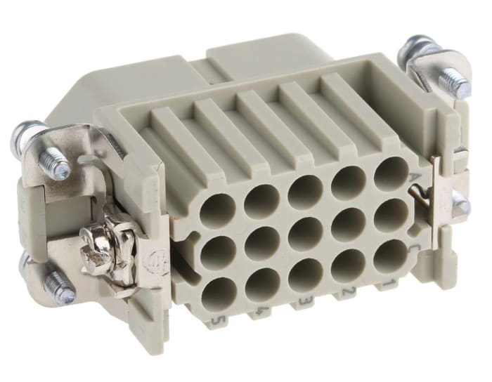 09210153101 HARTING | HARTING Heavy Duty Power Connector Insert, 10A, Female, Han D Series, 15 ...