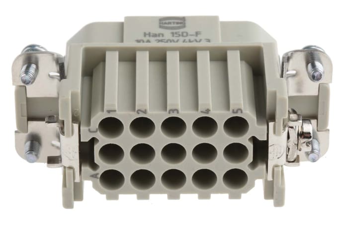 09210153101 HARTING | HARTING Heavy Duty Power Connector Insert, 10A, Female, Han D Series, 15 ...