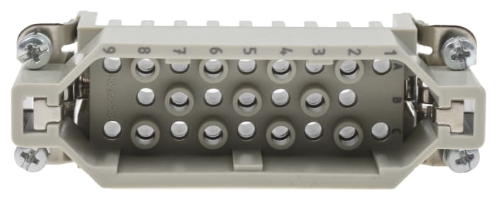 09210253001 HARTING | HARTING Heavy Duty Power Connector Insert, 10A, Male, Han D Series, 25 ...