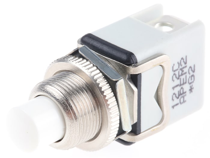 1212C WHITE APEM | APEM Push Button Switch, Momentary, Panel Mount, 12 ...