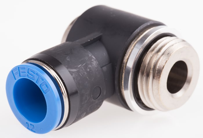 QSLV-G1/2-12-I Festo | Festo QS Series Elbow Threaded Adaptor, G 1/2 Male to Push In 12 mm ...