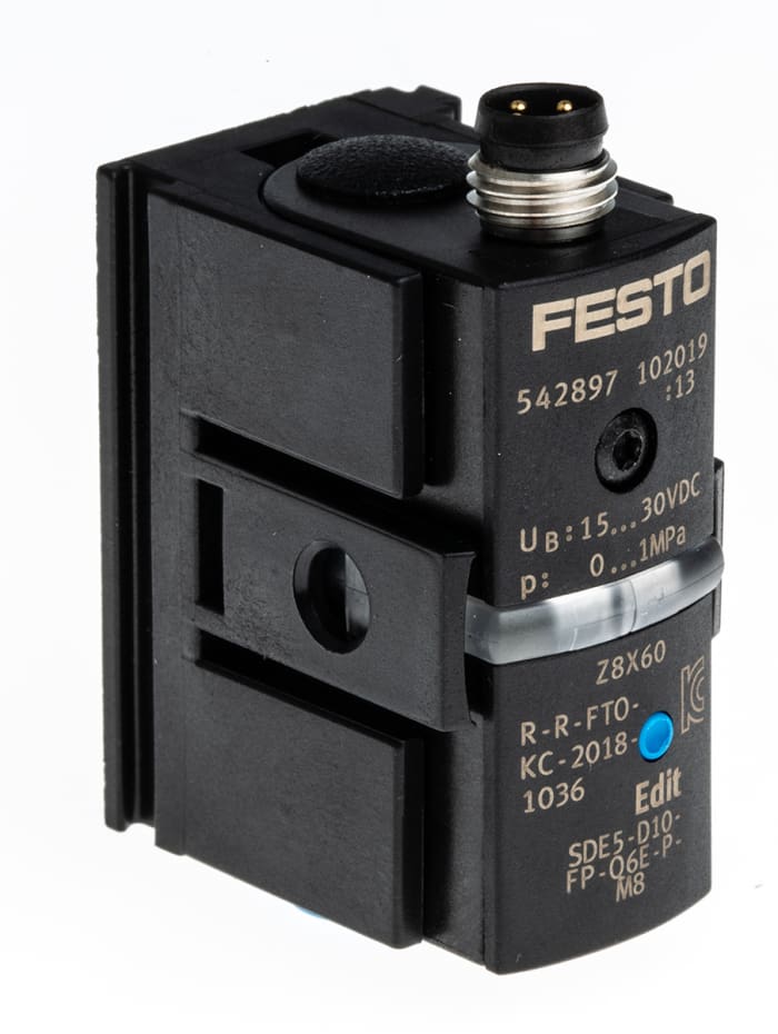 SDE5-D10-FP-Q6E-P-M8 Festo | Festo Pressure Sensor, 12 to 24V dc, IP40 ...