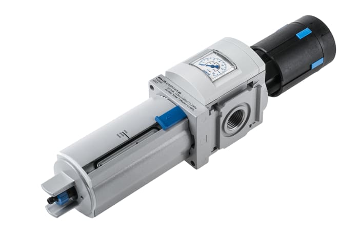 MS6-LFR-1/2-D7-CUV-AS Festo | Festo MS6-LFR Metal Filter Regulator, 5μm ...