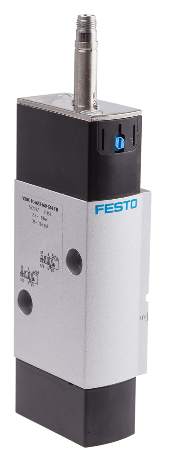 VSNC-FC-M52-MD-G14-FN Festo | Festo 5/2 Pneumatic Solenoid Valve - Solenoid/Spring G 1/4 VSNC ...