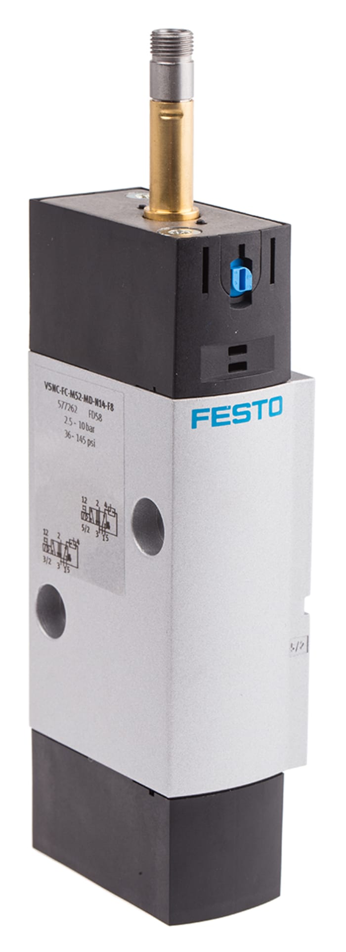 VSNC-FC-M52-MD-N14-F8 Festo | Festo 5/2 Pneumatic Solenoid Valve - Solenoid/Spring NPT 1/4 VSNC ...