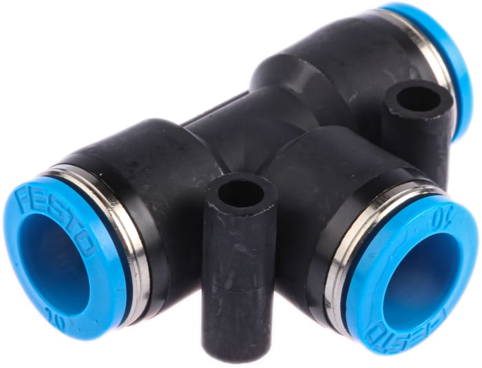 QST-10 Festo | Festo QST Series Tee Tube-to-Tube Adaptor Push In 10 mm ...
