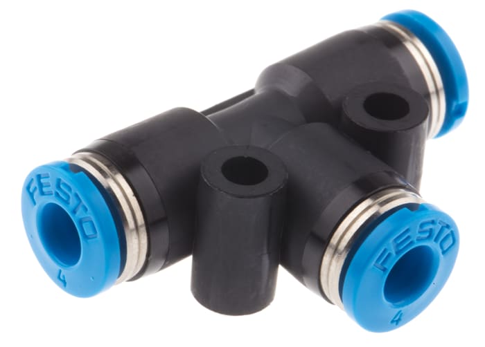 QST-4 Festo | Festo QST Series Tee Tube-to-Tube Adaptor Push In 4 mm ...