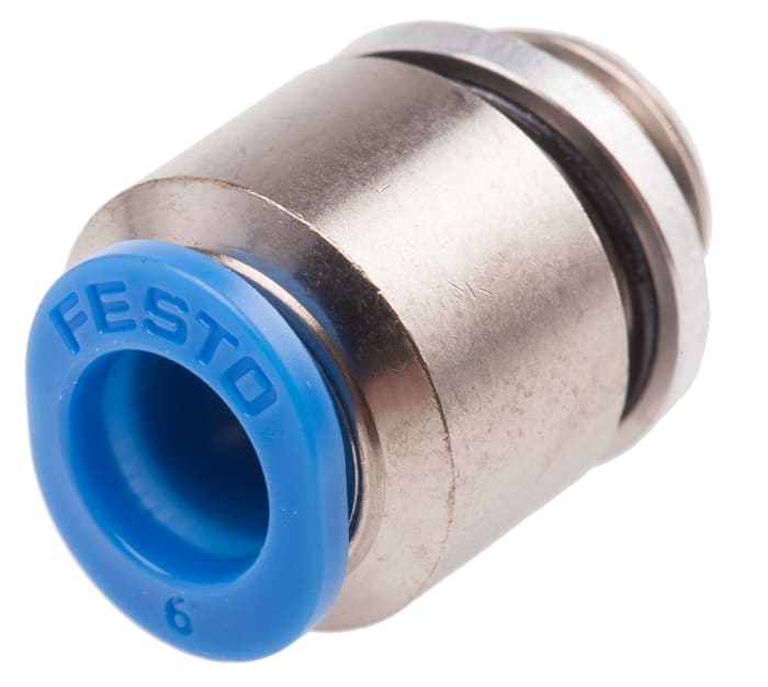 QSM-G1/8-6-I Festo | Racor neumático Festo QS, Adaptador de rosca recto, con. A Macho G 1/8, con ...