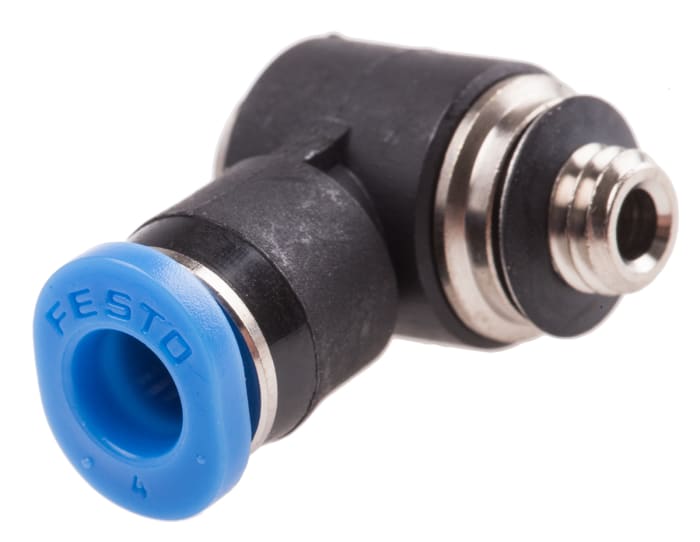 QSMLV-M5-4-I Festo | Festo QS Series Elbow Threaded Adaptor, M5 Male to ...