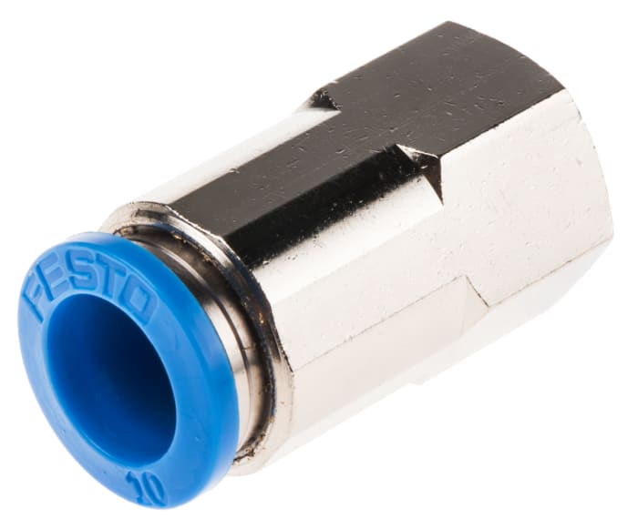 QSF-1/4-10-B Festo | Festo QS Series Straight Threaded Adaptor, G 1/4 Female to Push In 10 mm ...