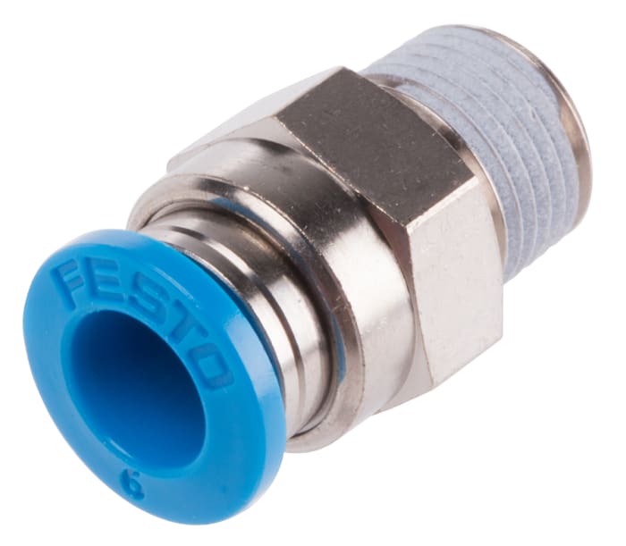 QS-1/8-6 Festo | Festo QS Series Straight Threaded Adaptor, R 1/8 Male ...