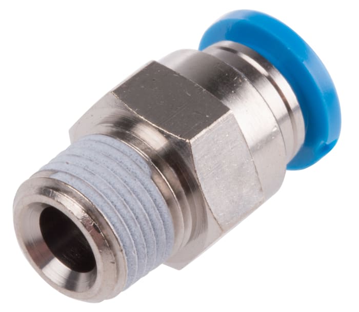 QS-1/8-6 Festo | Festo QS Series Straight Threaded Adaptor, R 1/8 Male to Push In 6 mm, Threaded ...