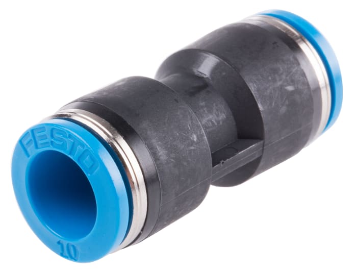 QS-10 Festo | Festo QS Series Straight Tube-to-Tube Adaptor, Push In 10 mm to Push In 10 mm ...
