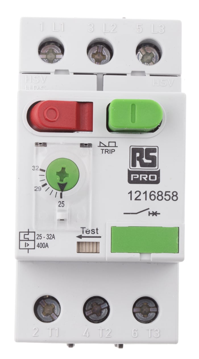 RS PRO | RS PRO 25 → 32 A Motor Protection Circuit Breaker | 121-6858 ...