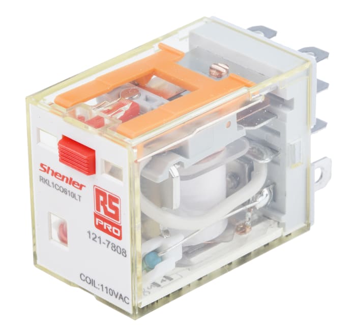 RS PRO | RS PRO Plug In Power Relay, 110V ac Coil, 16A Switching ...